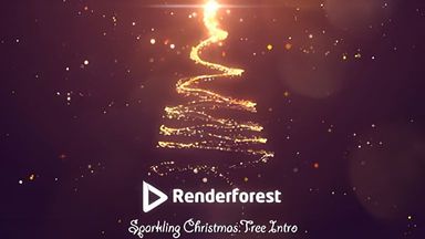 Sparkling Christmas Tree Intro (Text Version) | Renderforest