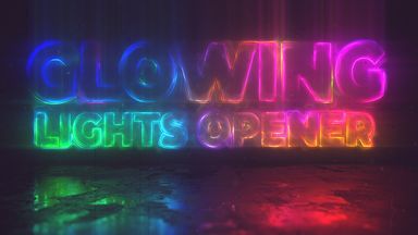 Glowing Lights Opener (Widescreen / Text Version) | Renderforest