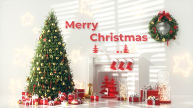 Decorated Christmas Tree Intro (Widescreen | Text) | Renderforest