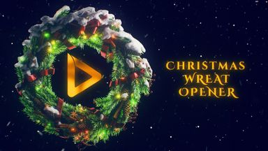 Ouvre couronne de Noël (Widescreen | Text) | Renderforest