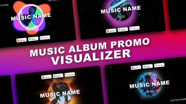 Music Album Promo Visualizer (Square) | Renderforest
