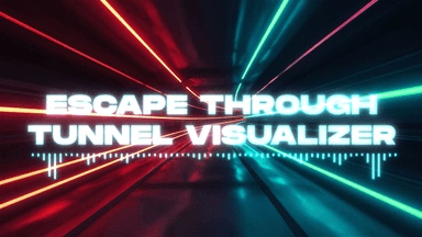 Neon Tunnel Wires Visualizer (Square) | Renderforest